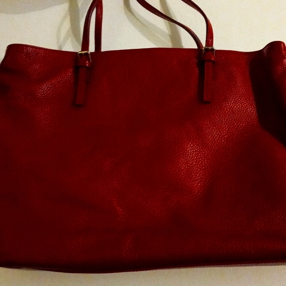 Furla | Bags | Vintage Furla Leather Red Handbag | Poshmark